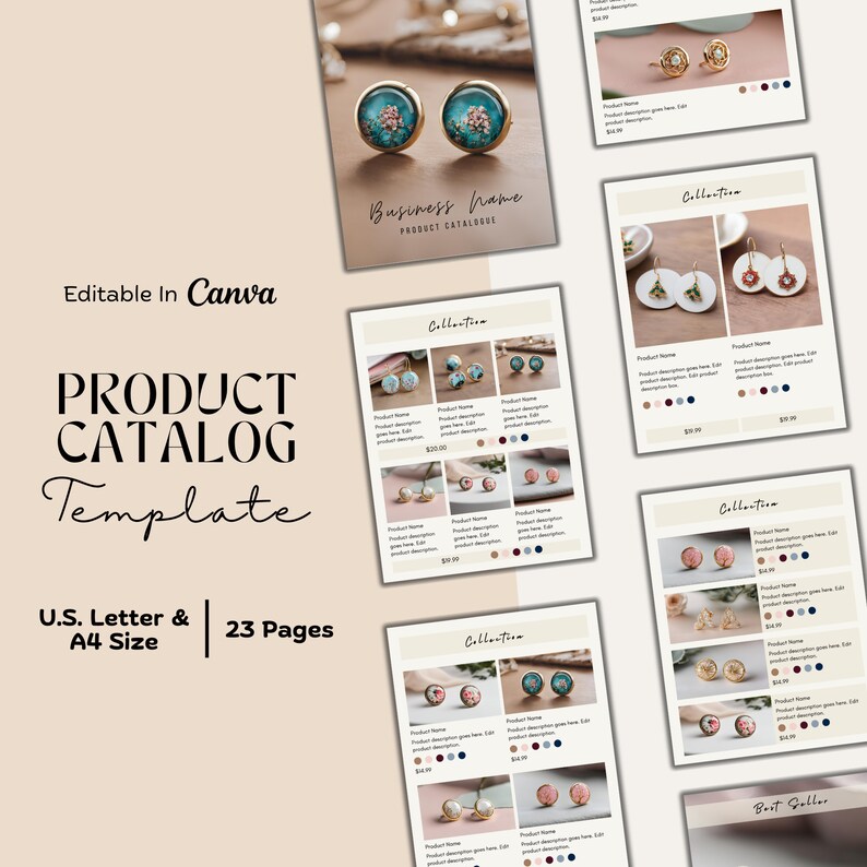 Catalogue Template, Product Line Sheet, Brand Brochure, Product Price ...