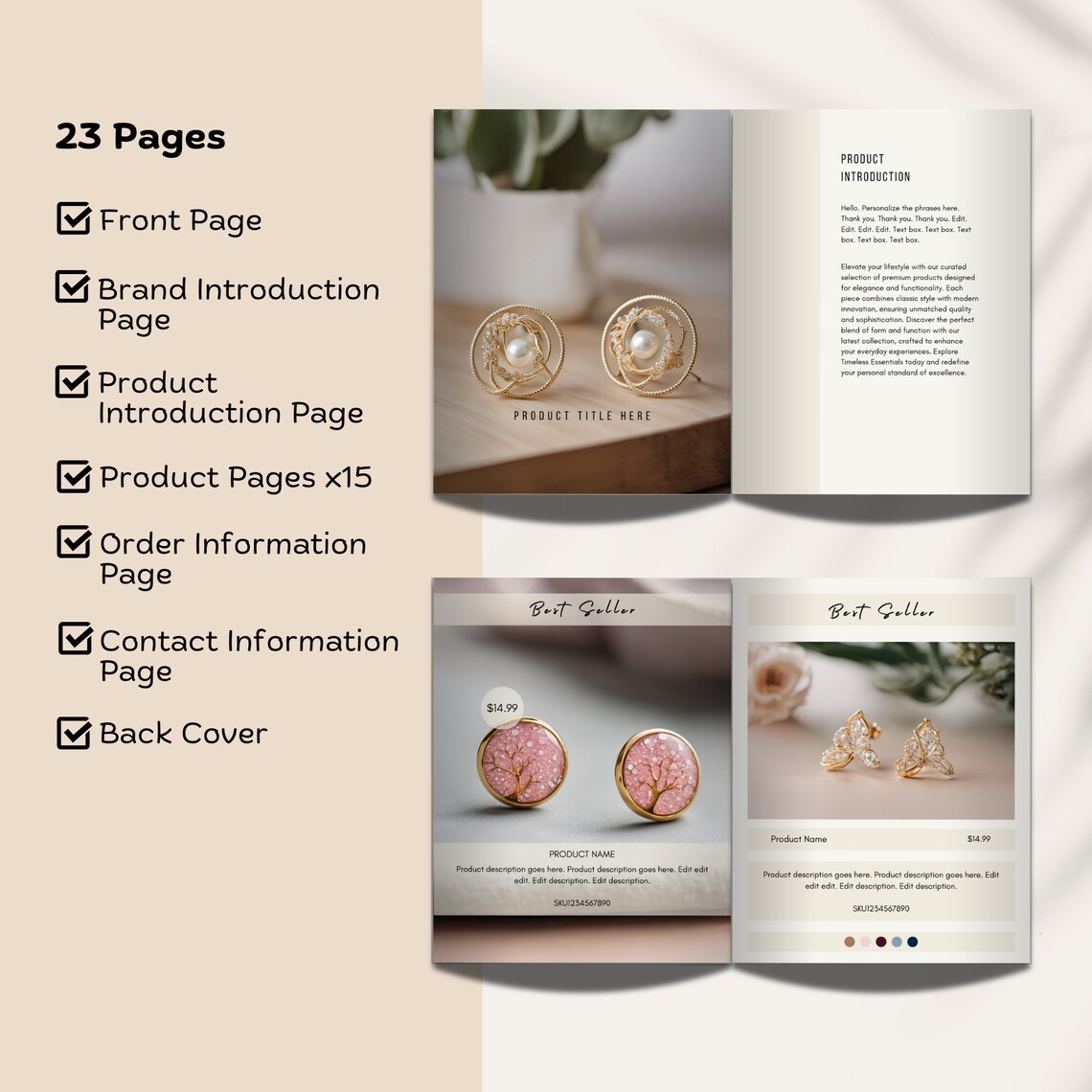 Catalogue Template, Product Line Sheet, Brand Brochure, Product Price ...