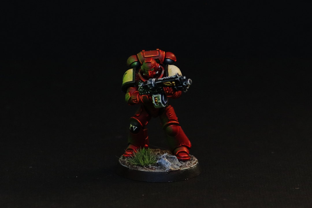 Warhammer 40k, Blood Angel Primaris Intercessor. Assembled and Painted ...