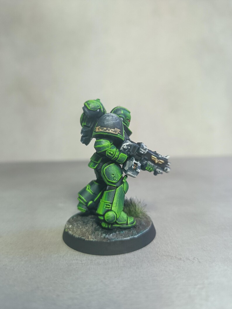 Warhammer 40k Salamanders Primaris Intercessor. Assembled and Painted ...