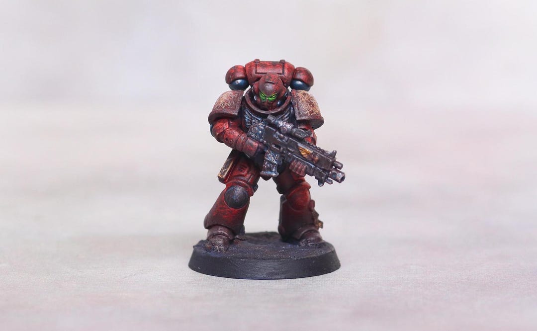 Grimdark Warhammer 40k Blood Angels Primaris Intercessor. Assembled and ...
