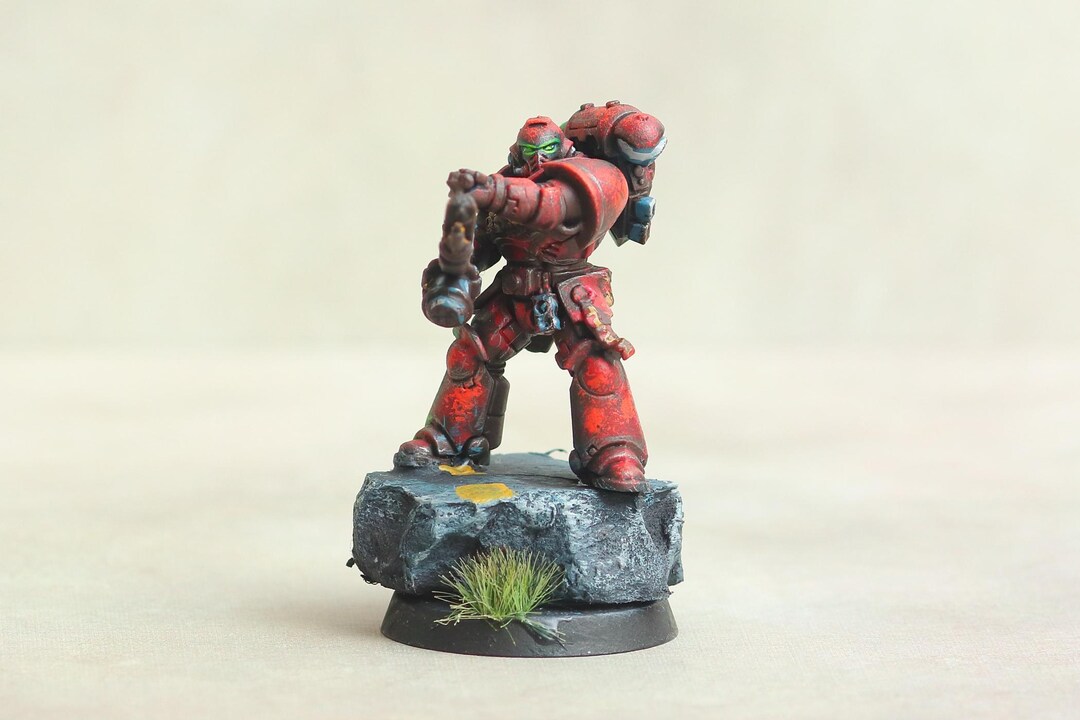 Warhammer 40k Blood Angels Infernus Marine. Assembled and Painted ...