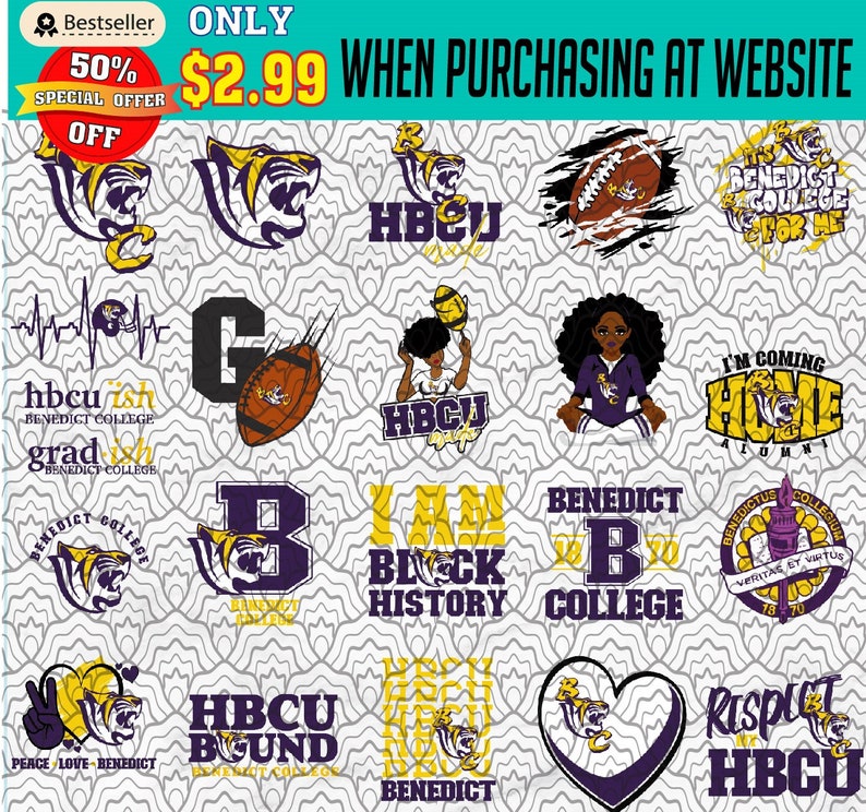 Benedict College H-b-c-u Svg Bundle Instant Digital Download - Etsy