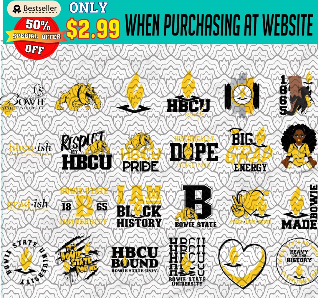 Bowie State University Svg Bundle Perfect for Hbcu - Etsy