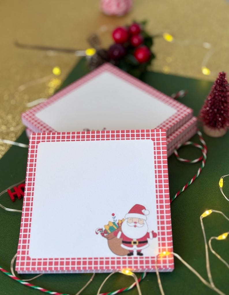Cute Santa Claus Memopad. Cute Christmas Memopad. Cute Desk Memopad ...