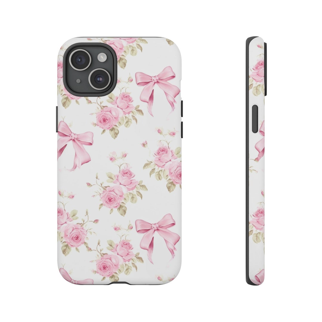 Pink Vintage Floral Phone Case Timeless Elegance for Your Device ...