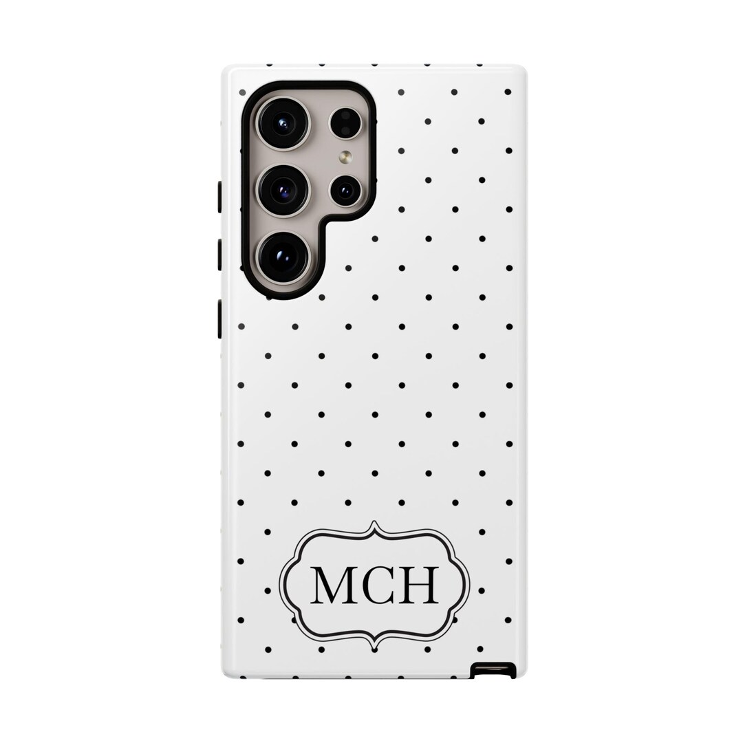 Polka Dot Mini Black and White Phone Case 16 15 14, Mini Polka Dot ...
