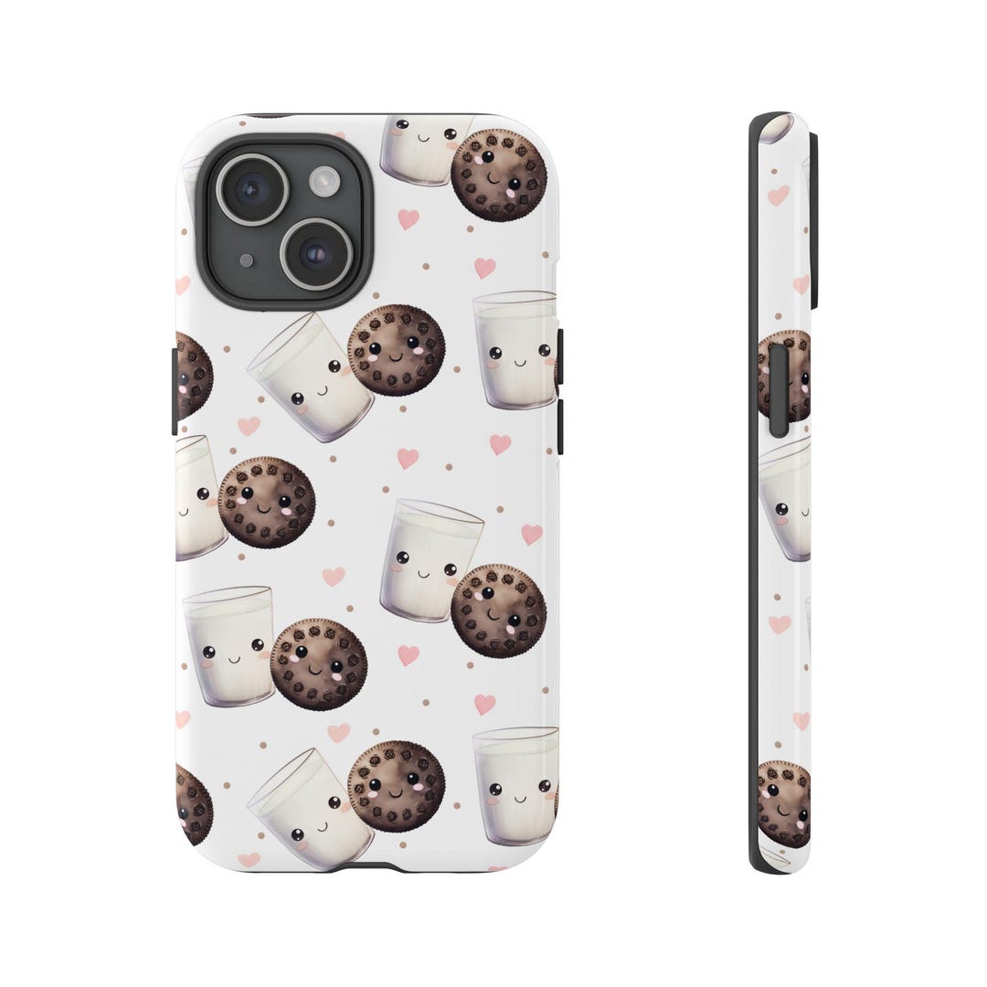 Milk and Cookies Tough Cases, Cute Kawaii Style Phone Cover, Protective ...