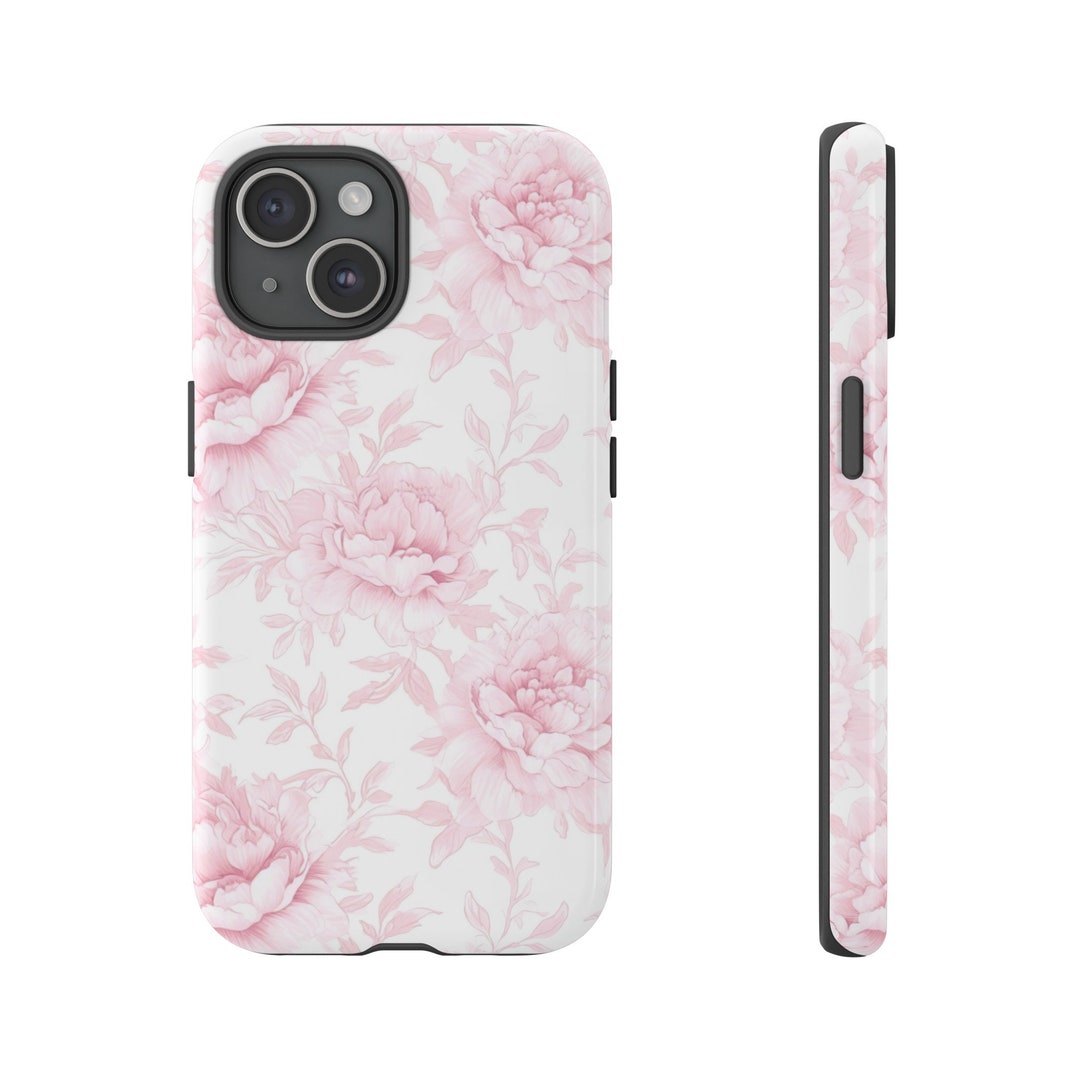 Vintage Pink Floral Phone Case For Iphone And Samsung Wedding Day Accessory Pink Floral