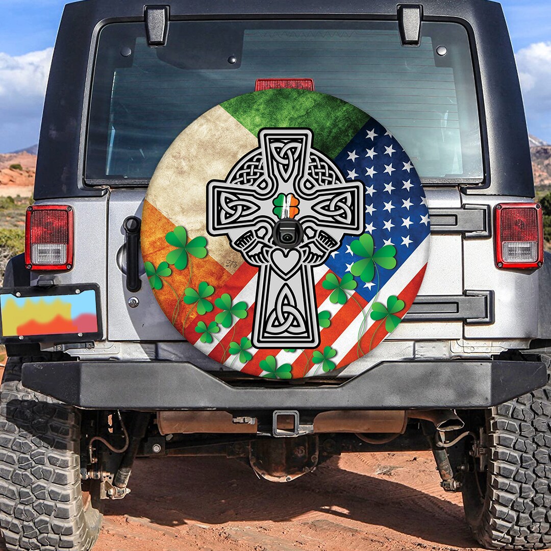 Irish Celtic Cross, Irish Flag, American Flag, Irish Shamrock, Spare ...