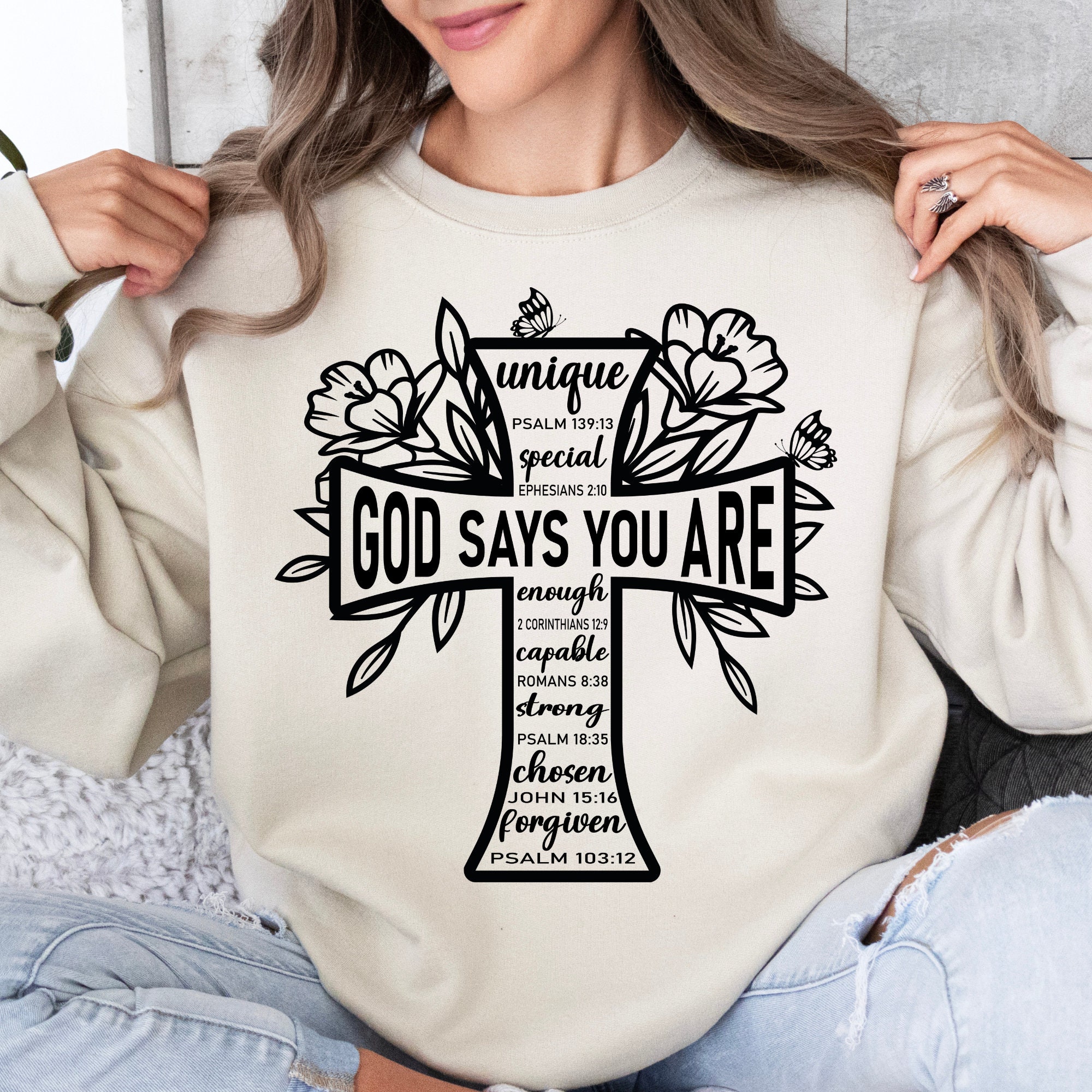 God Says You Are Cross PNG SVG, Bible Verse Cross Svg, Christian Svg ...