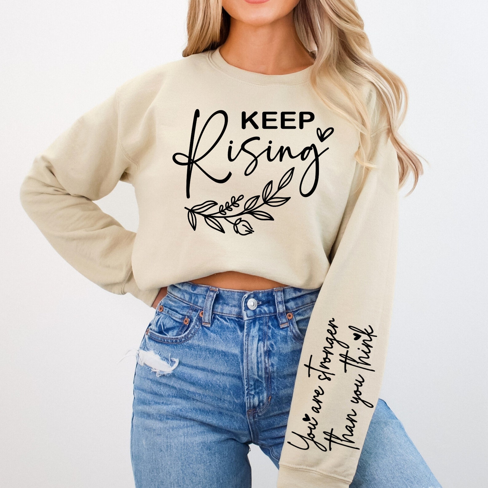 Keep Rising SVG PNG, Sleeve Design, Positive Quote Svg, Self Love Svg ...