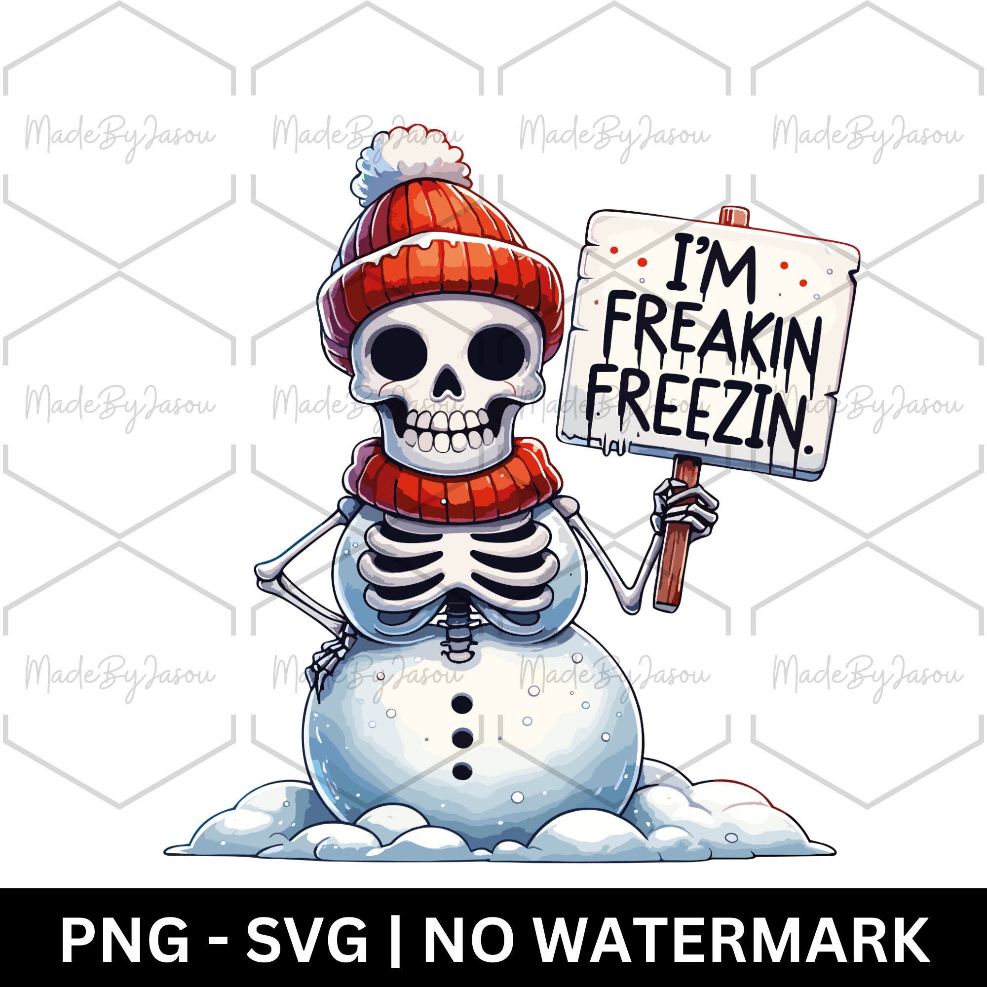 I'm Freakin Freezin Png Sublimation Design Hello Winter - Etsy