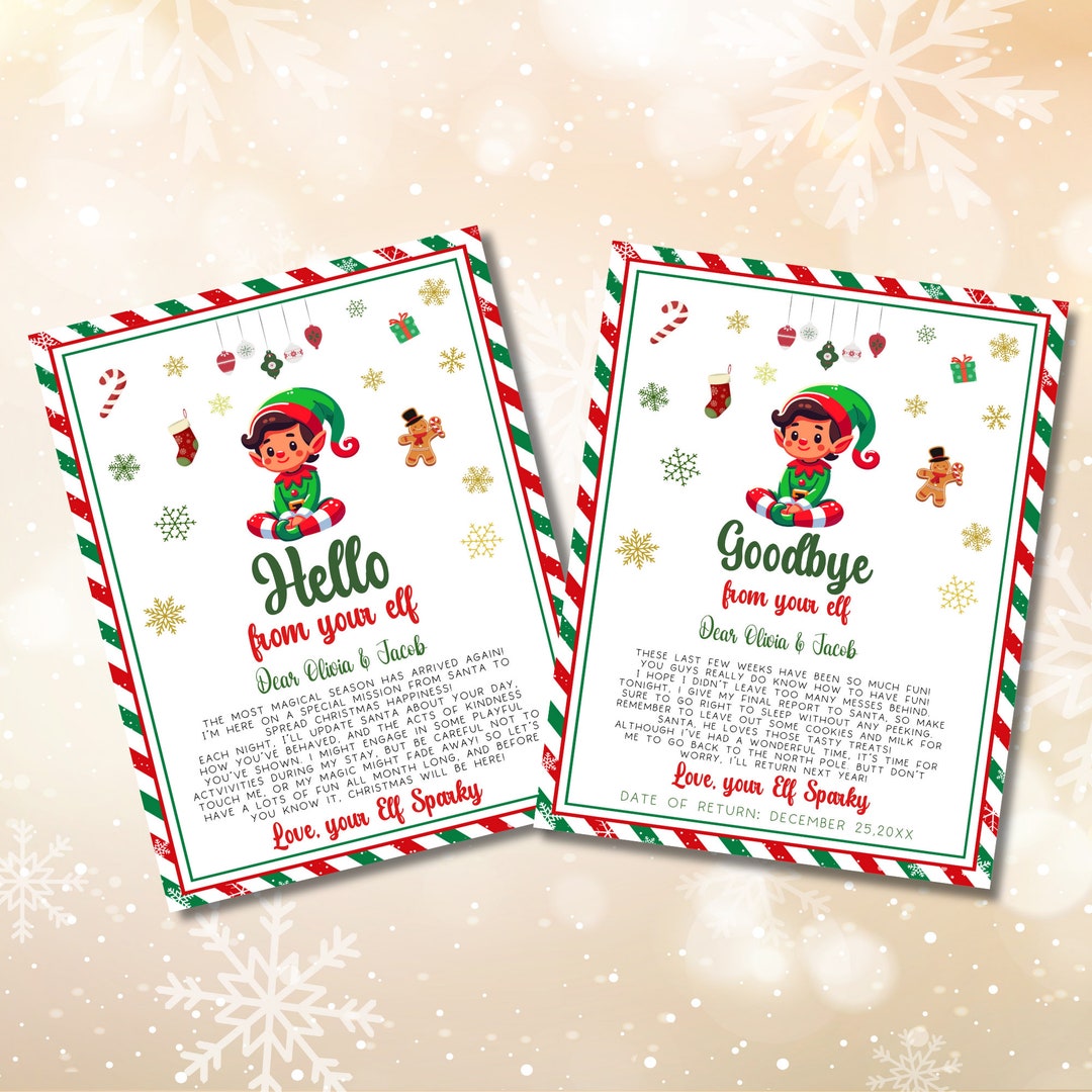 Editable Elf Hello Letter, Elf Mail for Kids, Elf I'm Back, Elf Arrival ...