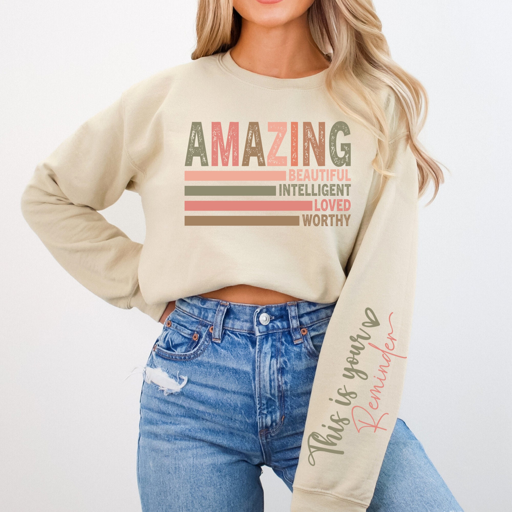 Amazing Worthy SVG PNG, This is Your Reminder Svg, Retro Boho ...