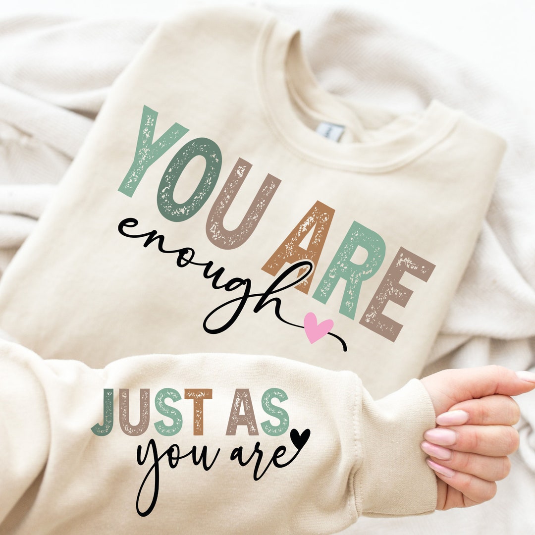 You Are Enough SVG PNG, Boho Self Love Svg, Retro Motivational Sleeve ...