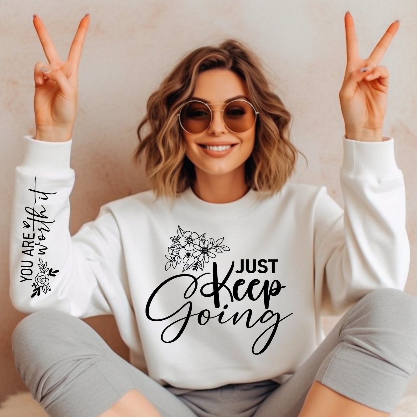 Keep Going SVG PNG, Boho Inspirational Svg, Wild Cute Flowers Svg ...