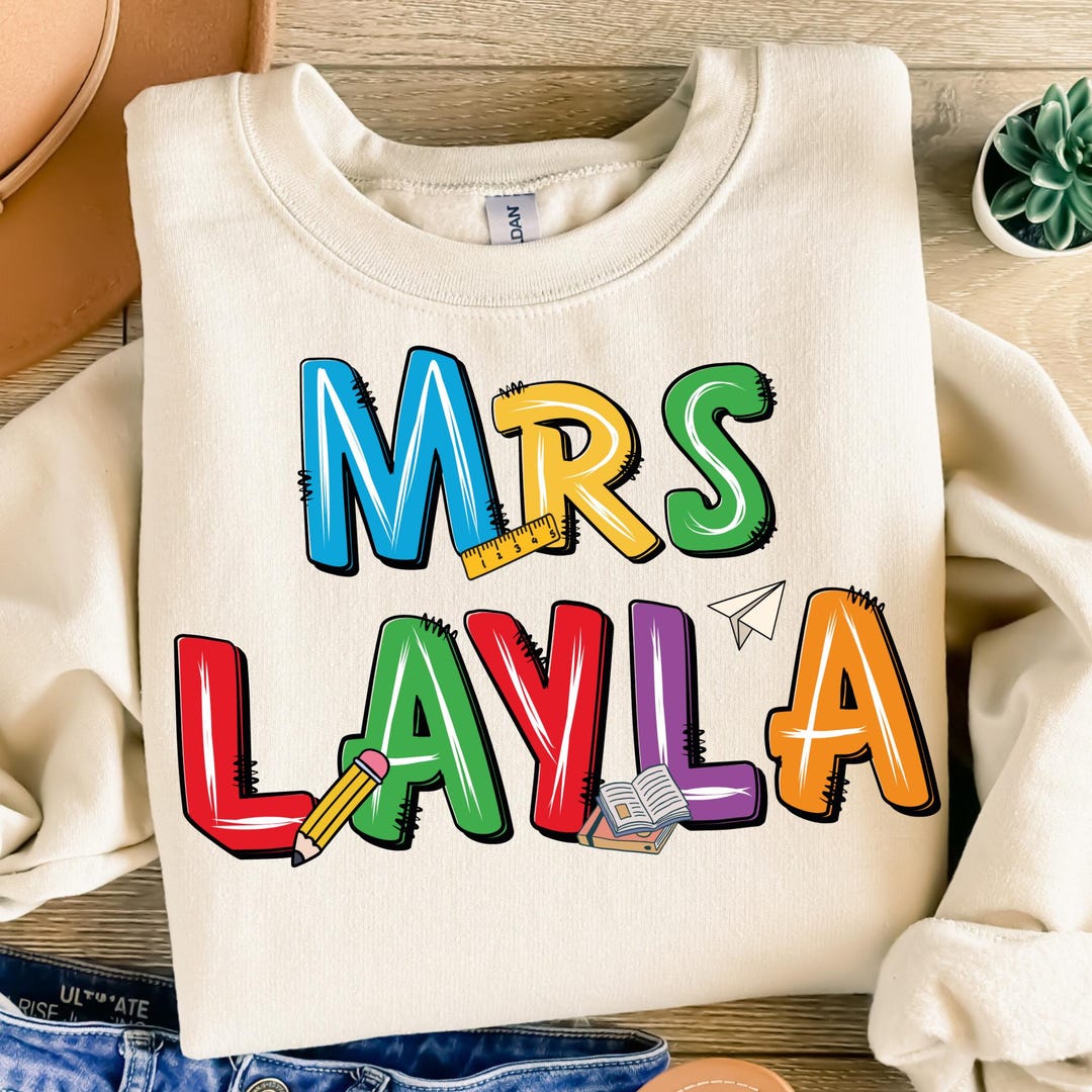 Personlized Teacher Name Png, Custom Teacher Name Design, Teacher Name ...