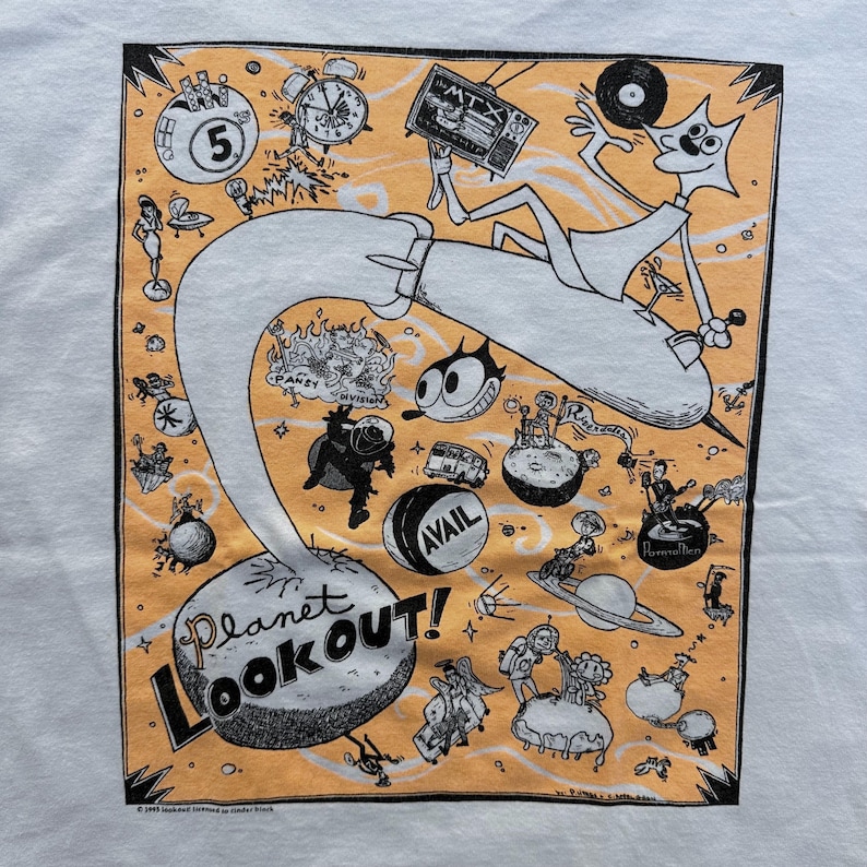 Lookout Records - EXTREMELY RARE 1990s Vintage "planet Lookout" T-shirt ...
