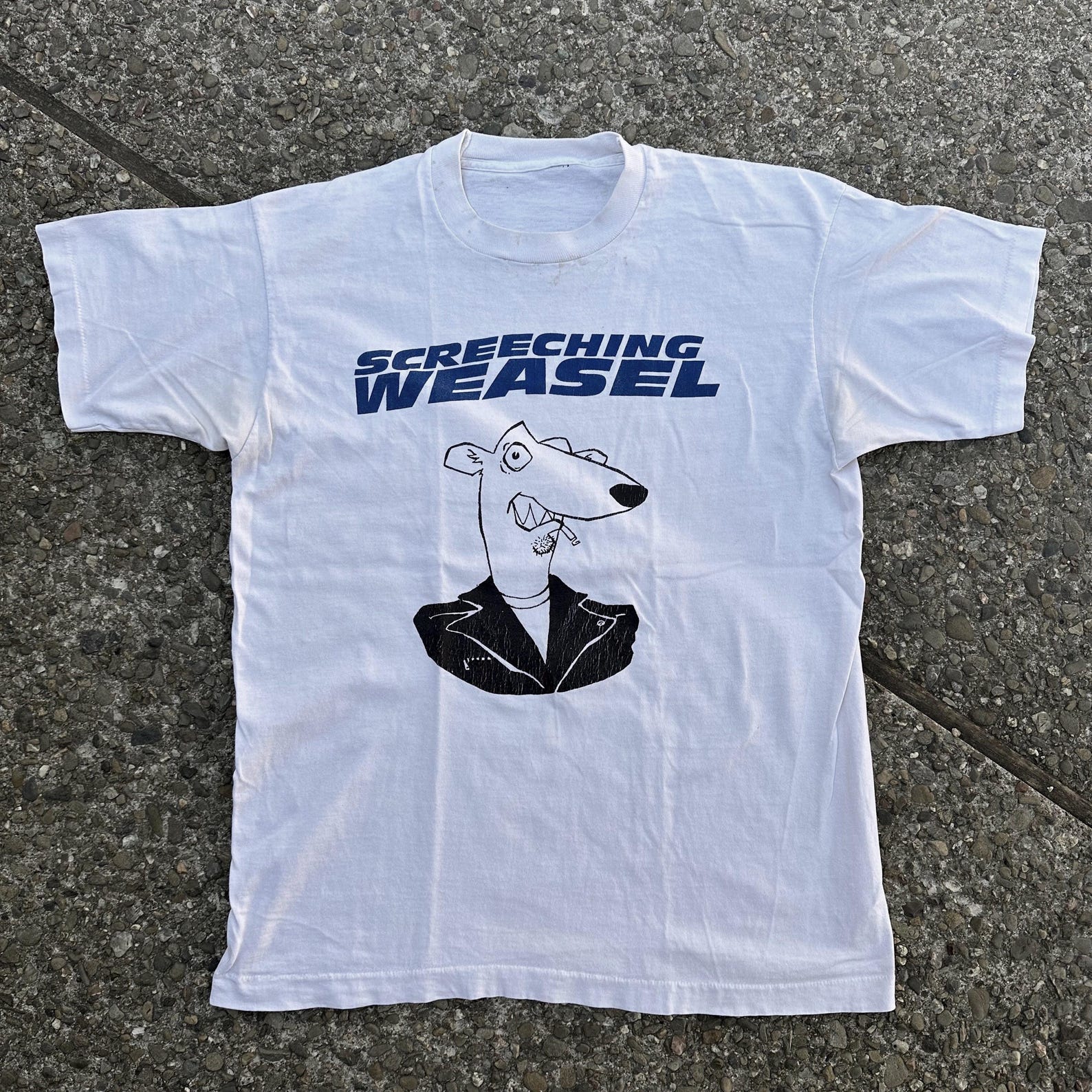Screeching Weasel - RARE 1990s Vintage "logo" T-shirt (B1)- - Etsy