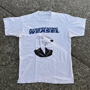 Screeching Weasel - RARE 1990s Vintage "logo" T-shirt (B1)- - Etsy