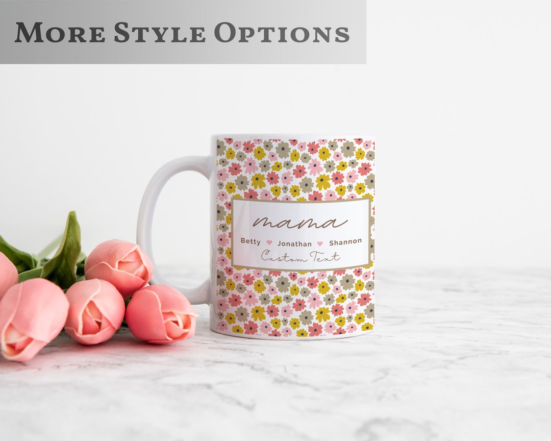 Custom Mom Mug With Kids Name & Message, Custom Mama Mug, Custom Mommy ...