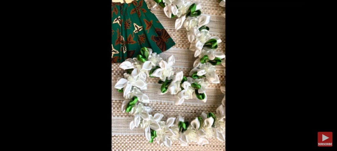 Tiare Flower Style Ribbon Lei Graduation,birthday,mothers Day, Father's ...