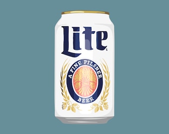 Miller Lite Print | Miller Lite Wall Art | Miller Lite Lover | Beer ...