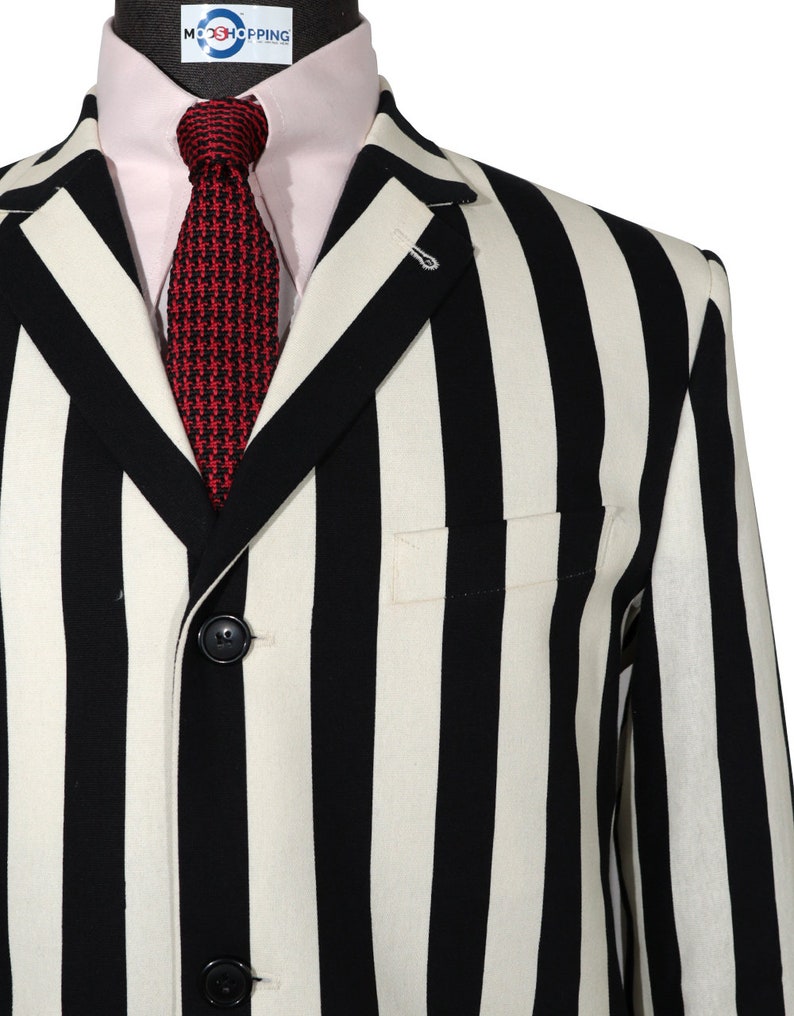 Boating Blazer | Black and White Stripe Jacket - Etsy