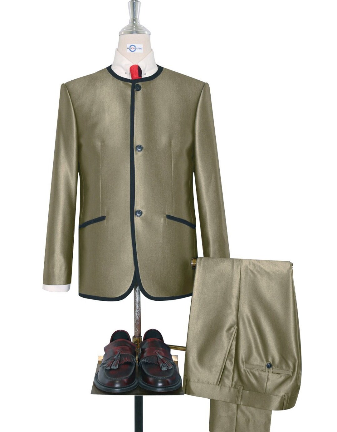 Gold Tonic Beatles Collarless Suit - Etsy