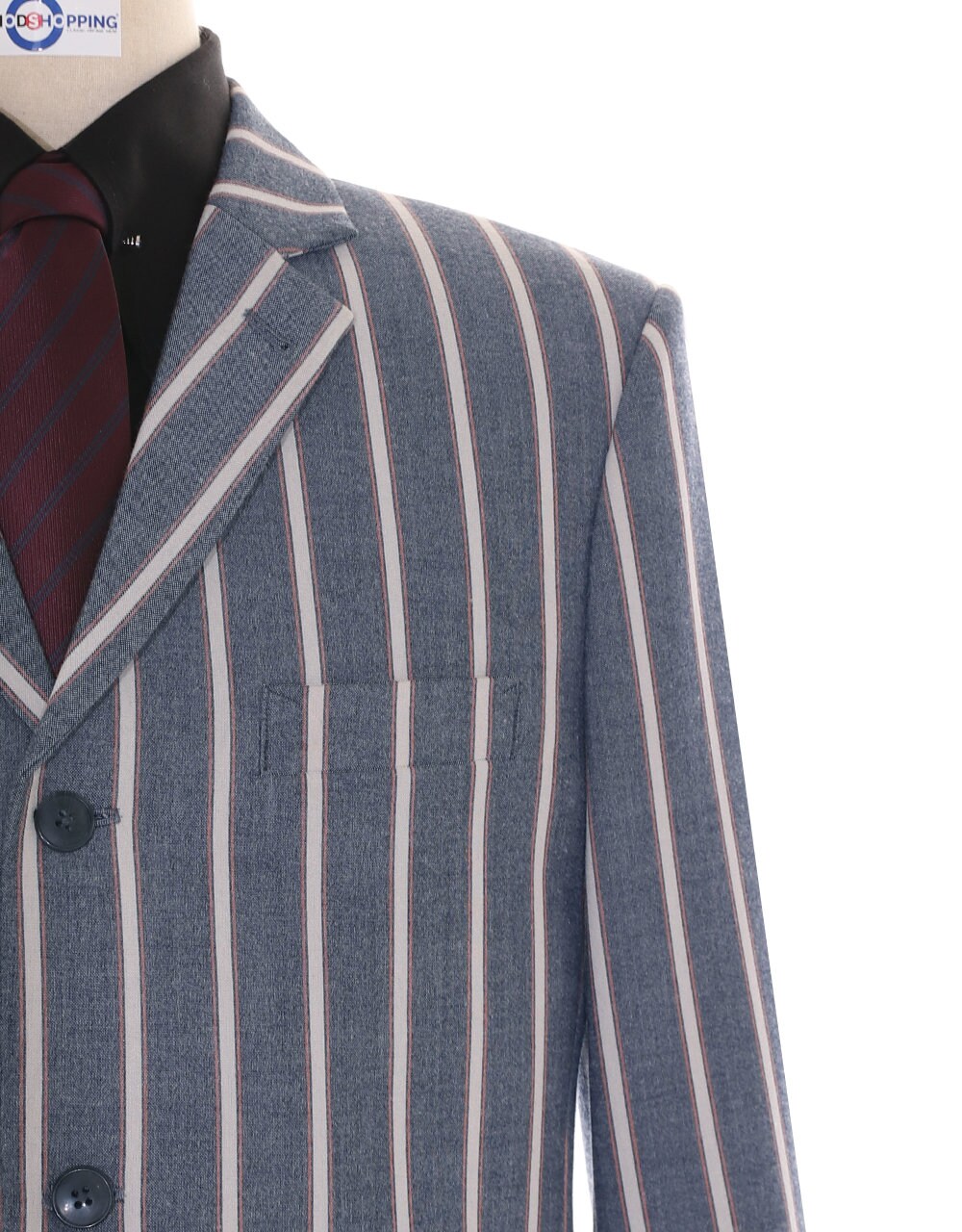 Boating Blazer | Light Grey and White Striped Blazer - Etsy