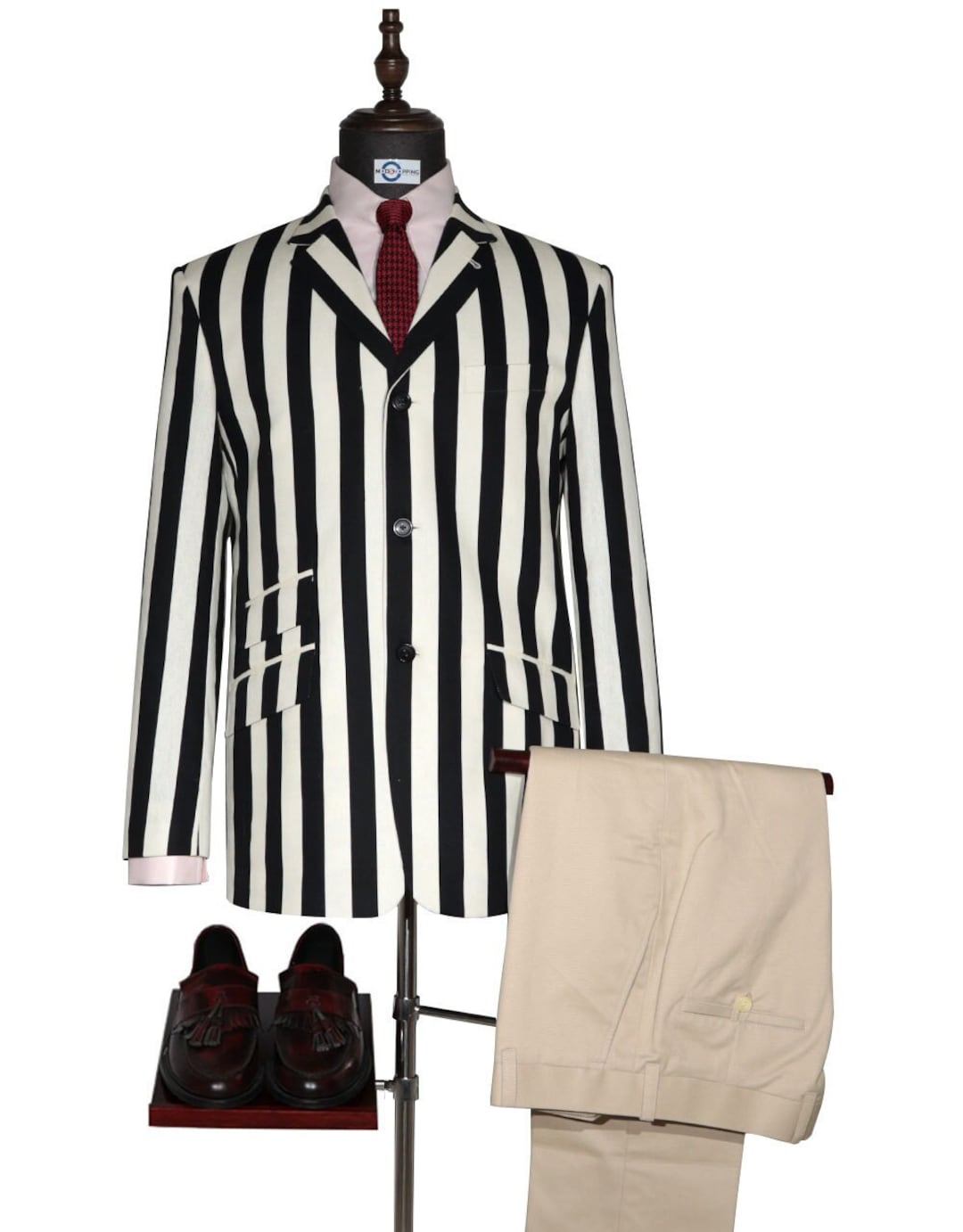 Boating Blazer | Black and White Stripe Jacket - Etsy