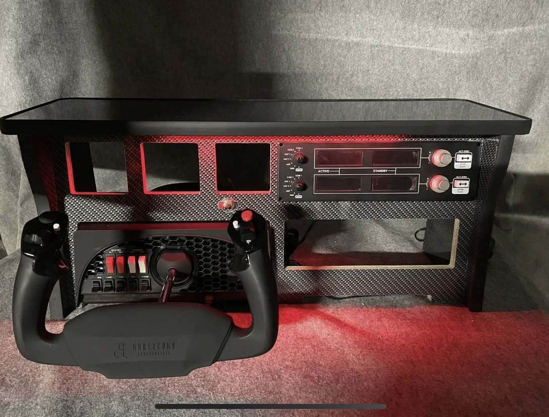 Flight Simulator Desktop Cockpit for Honeycomb Yoke Saitek Panels With ...