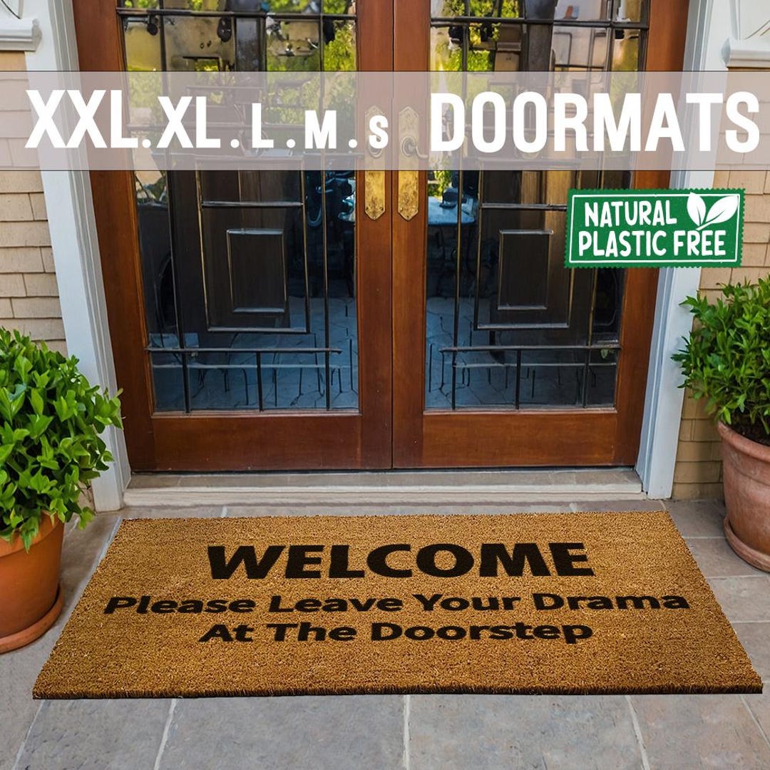 Welcome Please Leave Your Drama at the Doorstep Doormat Eco Friendly ...