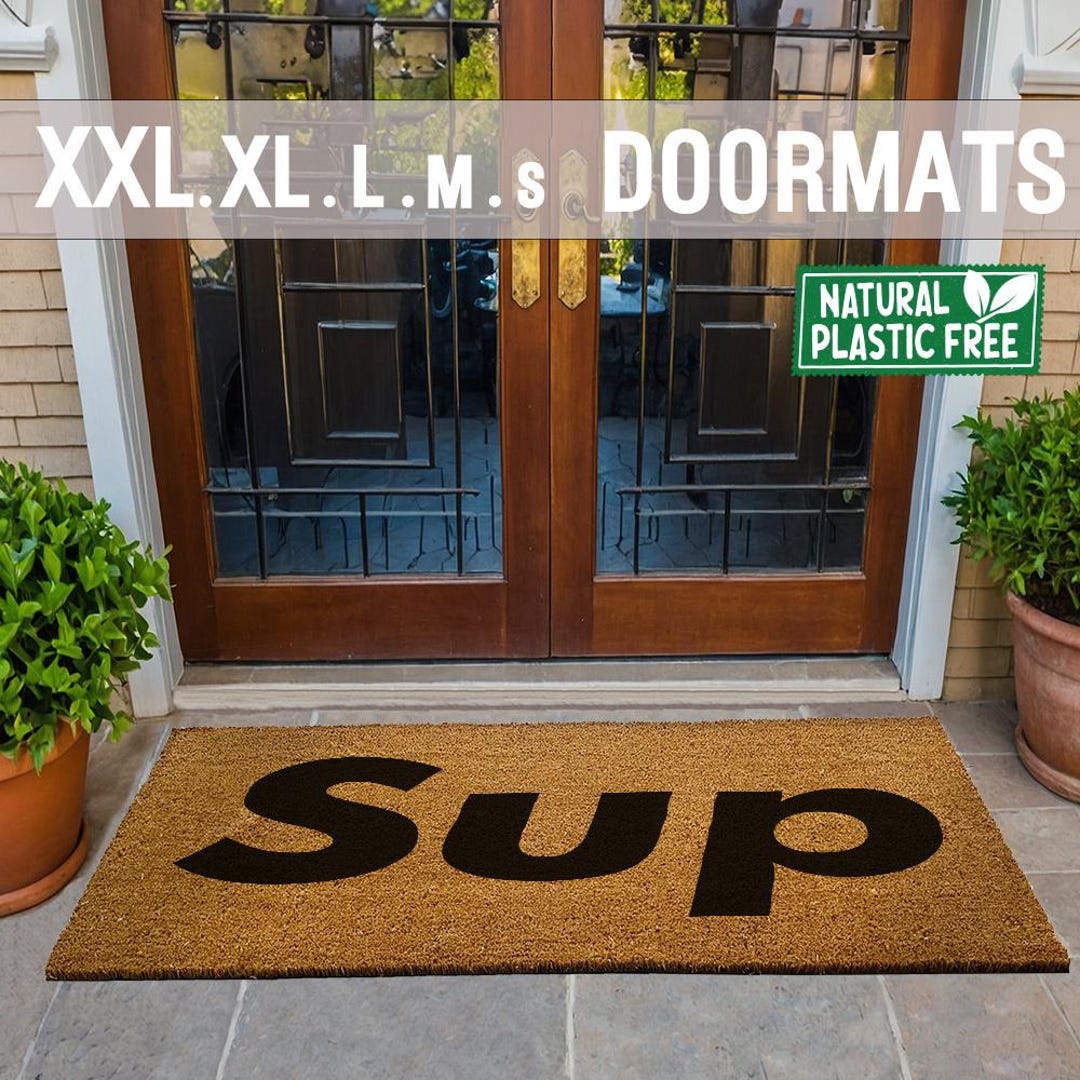 Sup Extra Large Doormat Natural Eco Friendly Coir Rubber Double Door ...