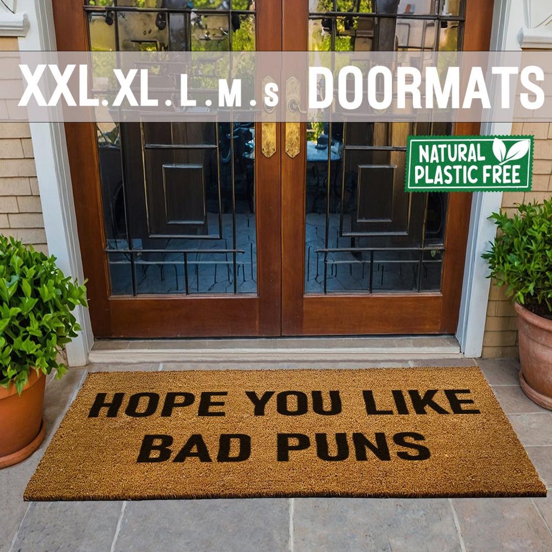 Hope You Like Bad Puns Doormat Eco Friendly Coir Rubber Double Door Mat ...