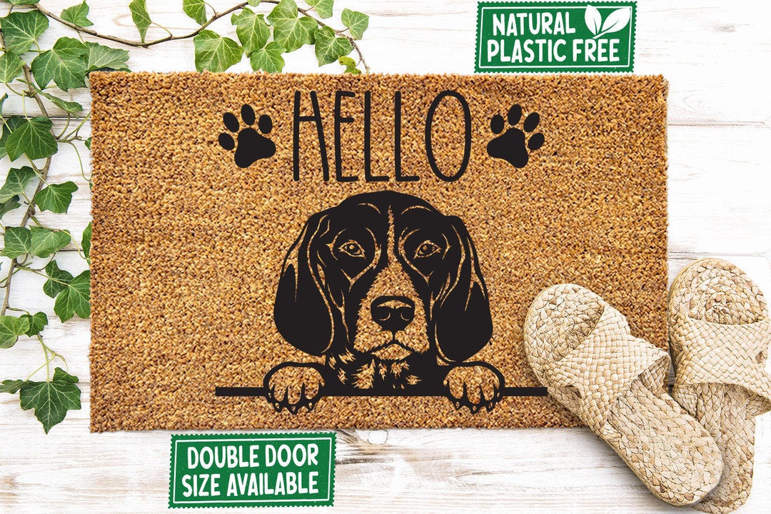 Hello German Shorthaired Pointer Dog Doormat Natural Eco Friendly Coir ...