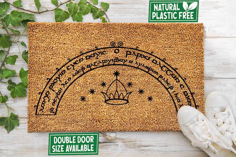 Speak Friend and Enter Extra Large Doormat, Natural Eco Friendly Coir ...