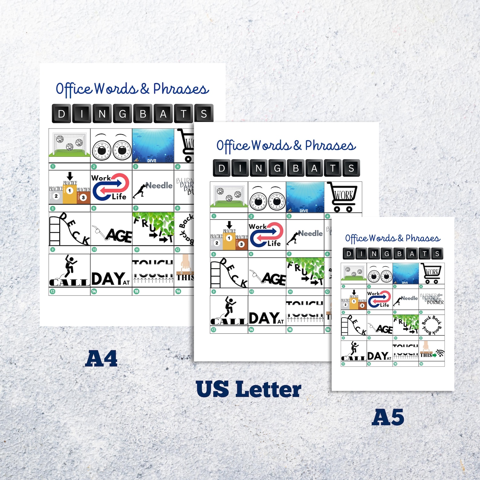 Printable Office Games Team Building Games Office Dingbats Get to Know ...