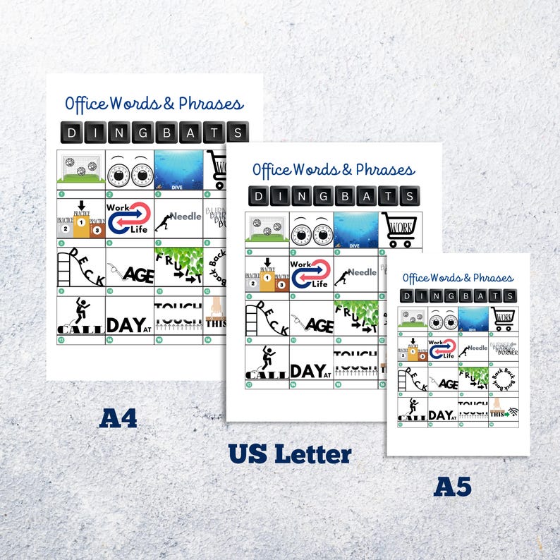 Office Jargon Dingbats Game: Printable Team Building Icebreaker (PDF ...