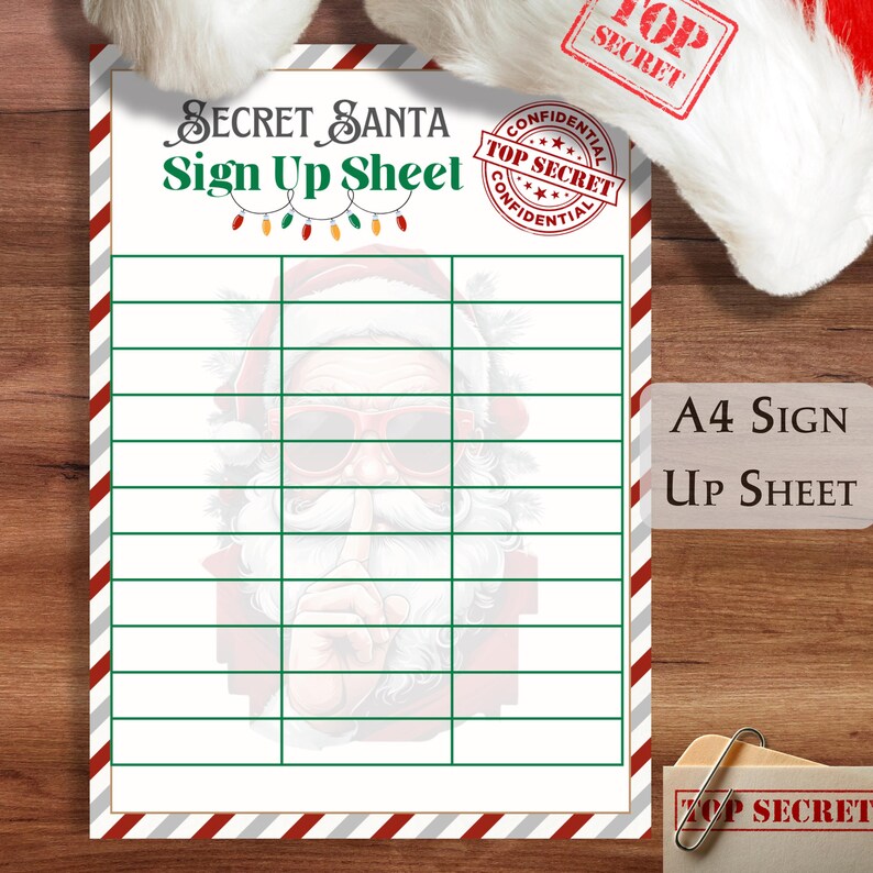 Secret Santa Kit: Printable Questionnaire, Gift Exchange Templates ...