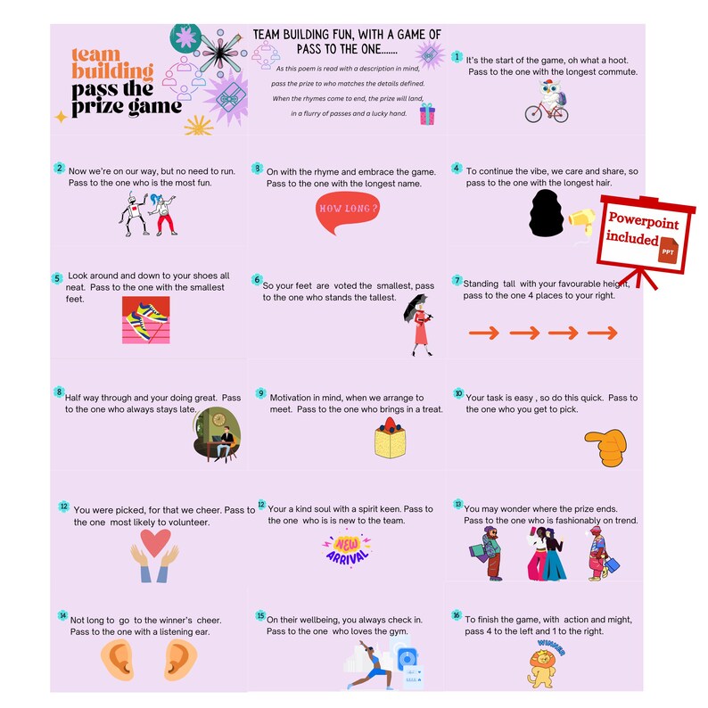 Pass the Prize Office Game: Team Building Activity (printable PDF) - Etsy
