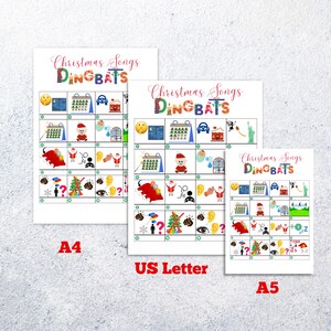 Printable Christmas Quiz Christmas Song Dingbats Game Fun Holiday Games ...