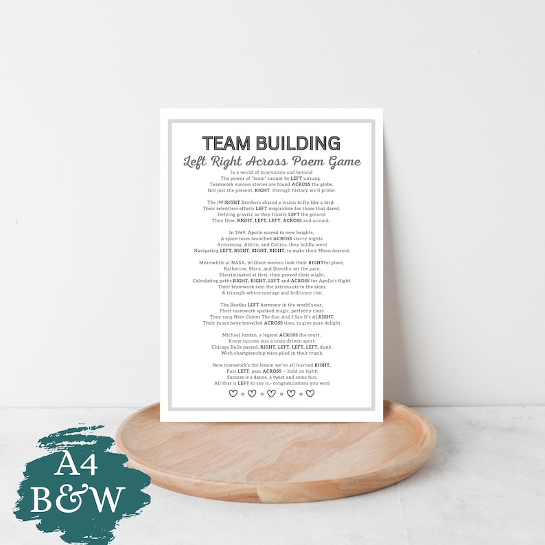 Team Building Left Right Game: Office Party Gift Exchange (printable ...