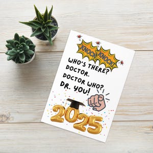 Funny New Doctor Graduation Card: 'doctor Who?' Phd Gift - Etsy