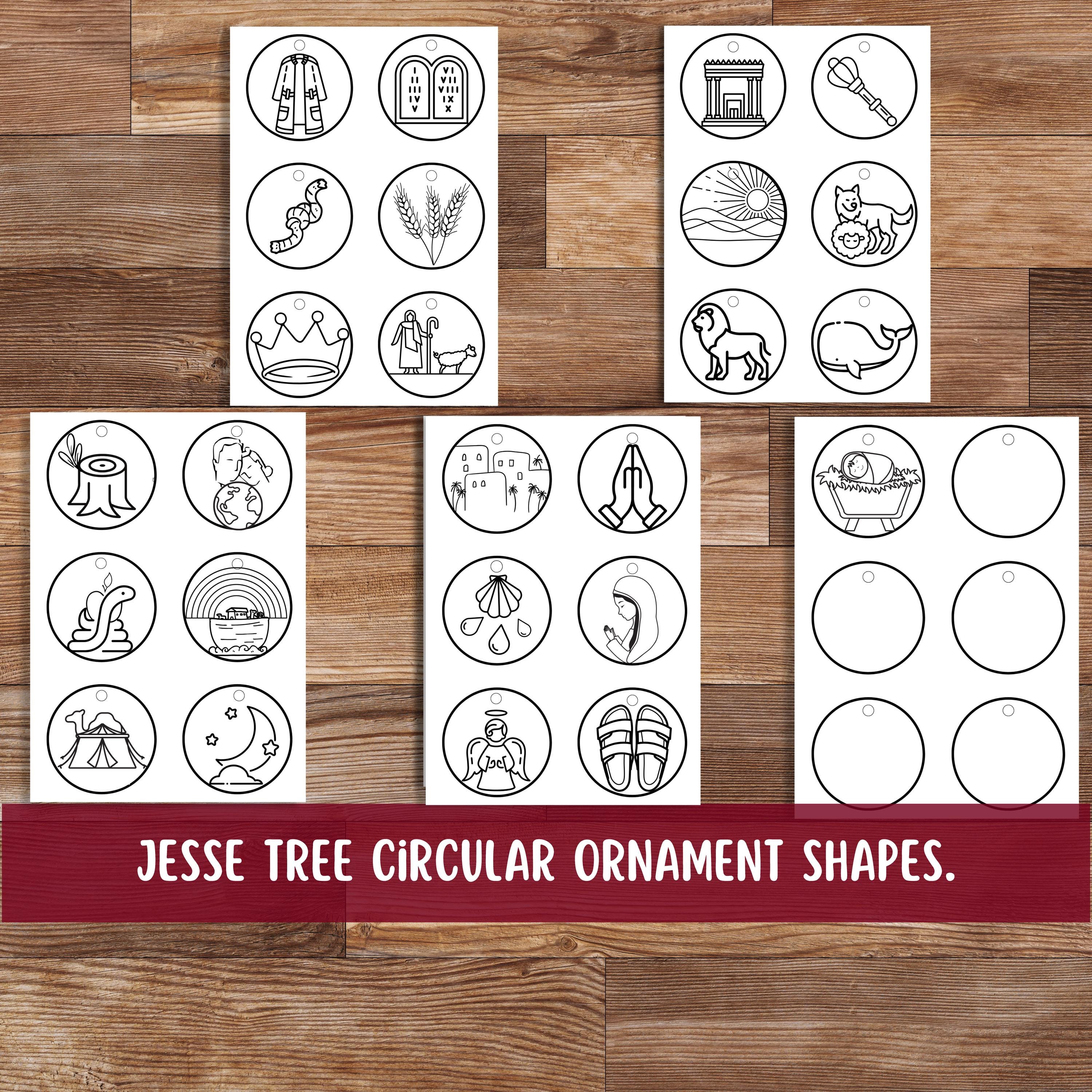 Printable Jesse Tree Ornaments, Jesse Tree Activity, Catholic Advent ...
