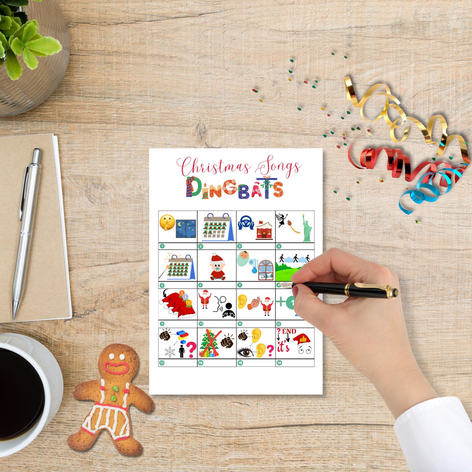 Printable Christmas Quiz Christmas Song Dingbats Game Fun Holiday Games ...