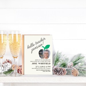 Teacher Retirement Invitation Template Editable Minimalist Principal ...