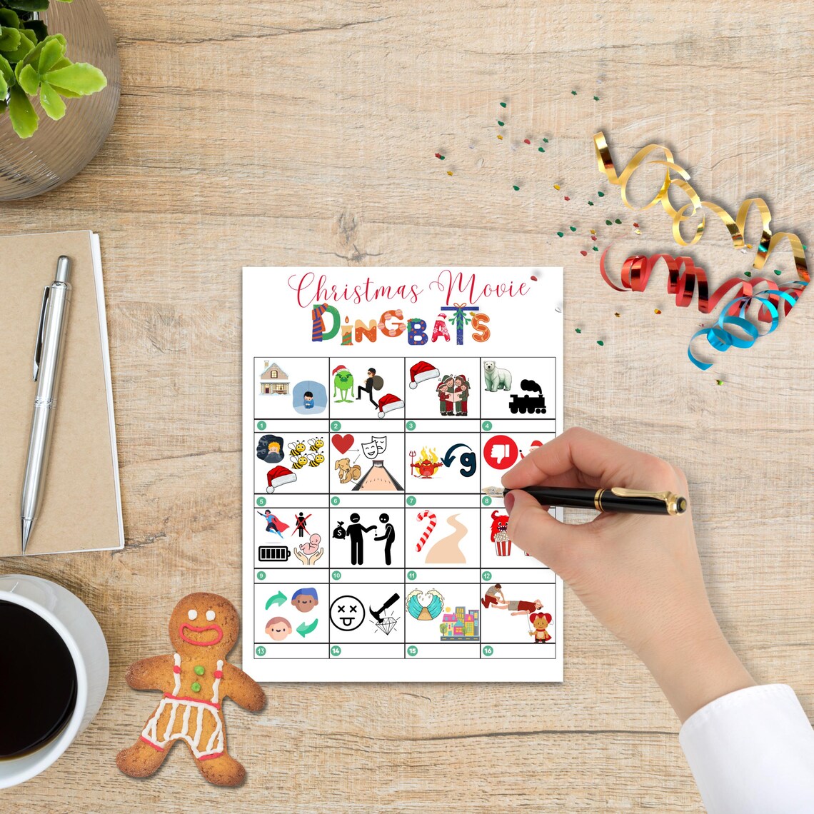 Jeu de Noël à imprimer Jeu de symboles sur les symboles de Noël Jeux de ...