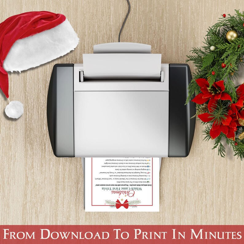 Printable Christmas Trivia Game: Family Holiday Quiz (PDF Download) - Etsy